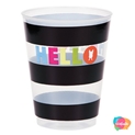 COPO PLASTICO 473ML HELLO - COPO PLÁSTICO HELLO - RICA FESTAS