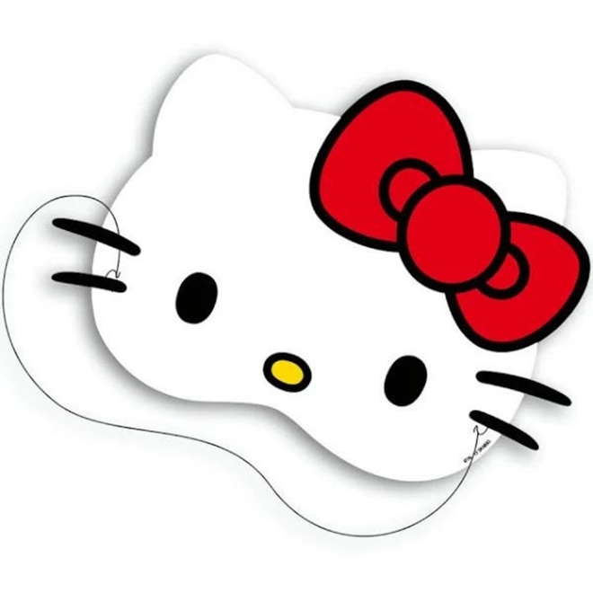 HELLO KITTY MASCARA C/8 - MASCARA HELLO KITTY 8 UN - RICA FESTAS