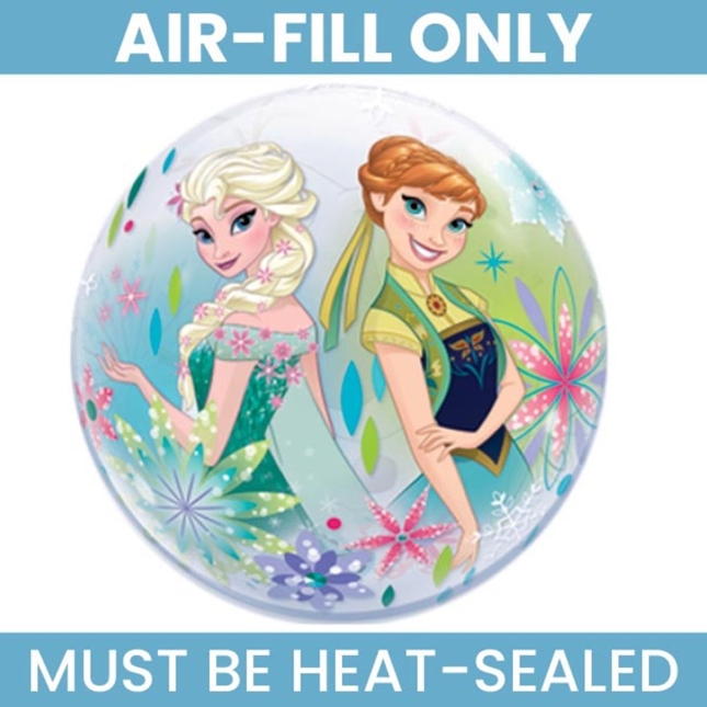BALÃO BUBBLE FROZEN - BALÃO FROZEN 30CM NA VARETA - RICA FESTAS