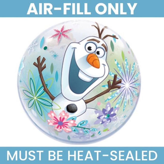 BALÃO BUBBLE FROZEN - BALÃO FROZEN 30CM NA VARETA - RICA FESTAS