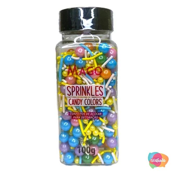 SPRINKLES CONFEITO DE ACUCAR CANDY COLORS - CONFEITO SPRINKLES CANDY ...