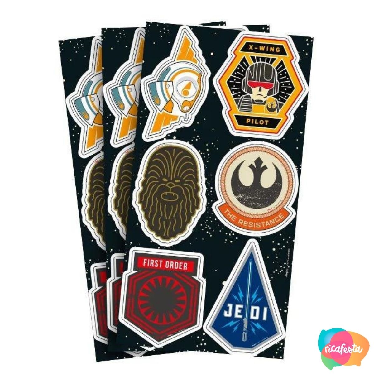 ADESIVO QUADRADO STAR WARS - ADESIVO QUADRADO STAR WARS - RICA FESTAS