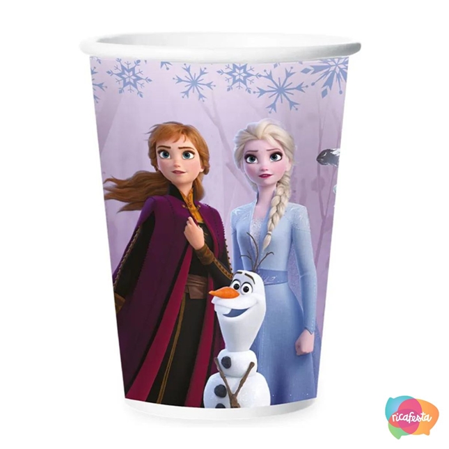 COPO DE PAPEL FROZEN 12 UNID - COPO DE PAPEL FROZEN 12 UNID - RICA FESTAS
