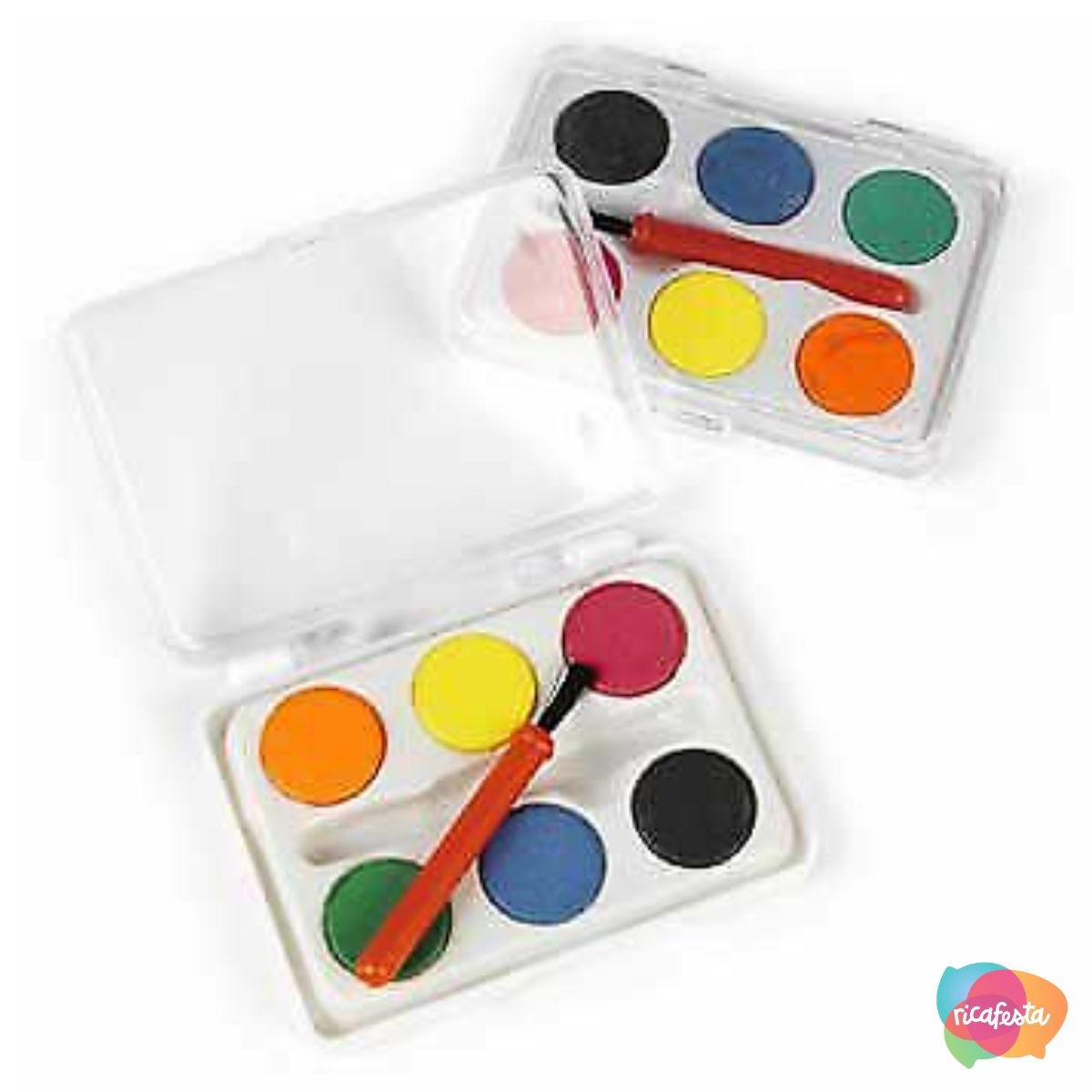 KIT AQUARELA PARA PINTAR C/6 - KIT AQUARELA PARA PINTAR - RICA FESTAS