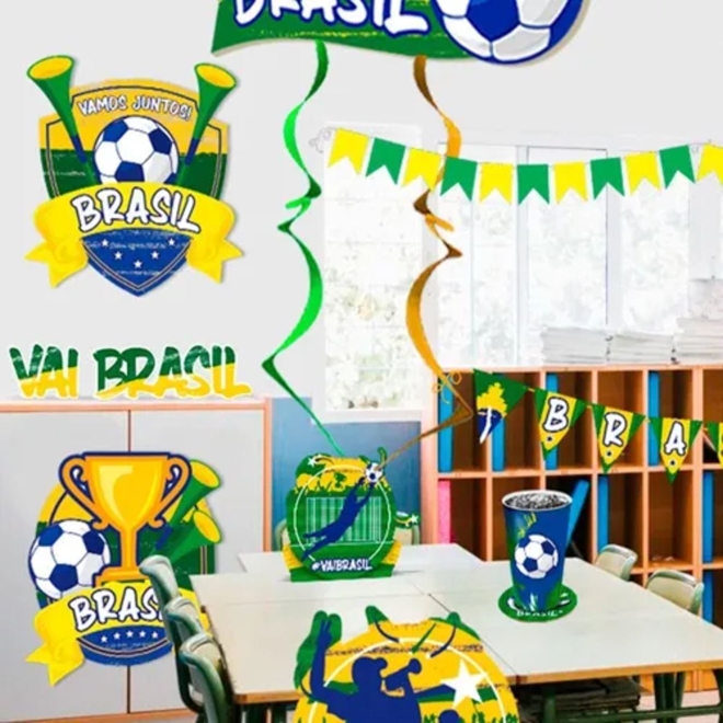 ENFEITE LETREIRO VAI BRASIL - LETREIRO VAI BRASIL - RICA FESTAS