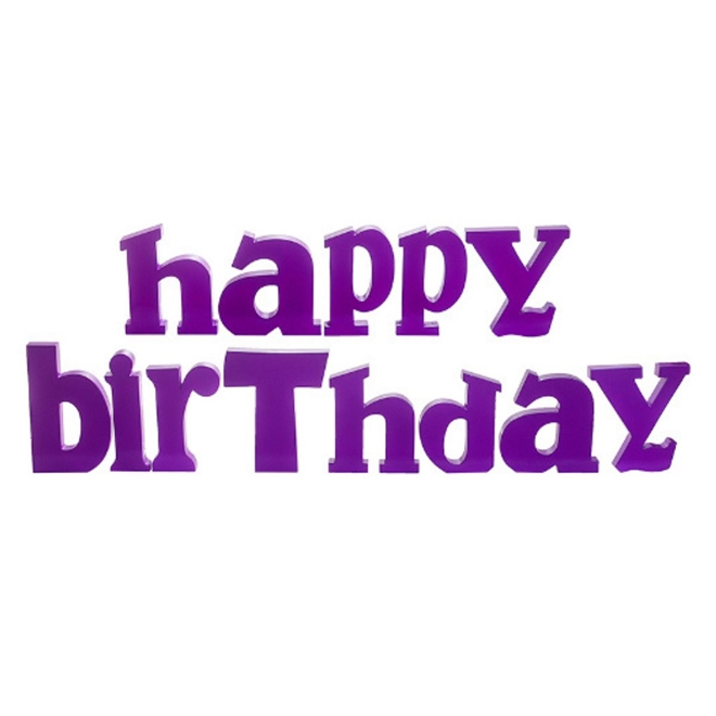 LETRAS HAPPY BIRTHDAY ROXO 14cm - LETRAS HAPPY BIRTHDAY ROXO EM MDF ...
