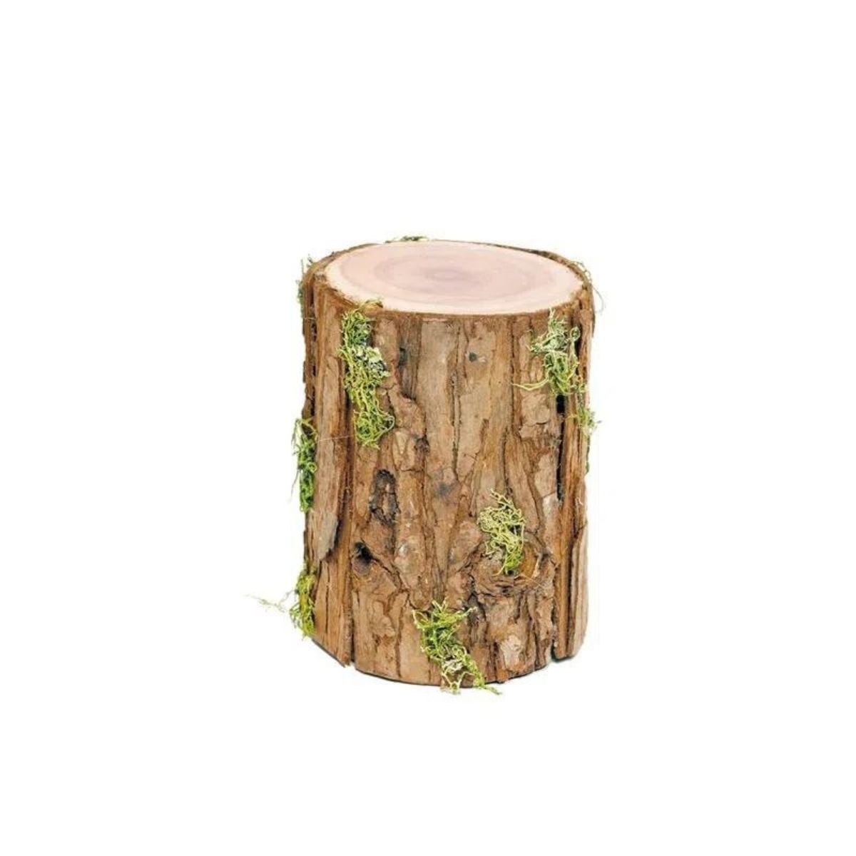 TRONCO MADEIRA DECORATIVO C/MUSGO - TRONCO MADEIRA COM MUSGO - RICA FESTAS